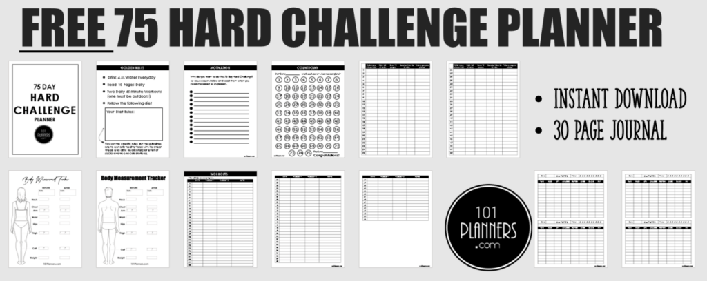 Template 75 Hard Challenge Checklist Printable Free - Printable ...