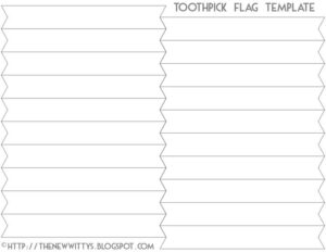 Free Printable Toothpick Flag Template – Printable Templates Free