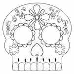 Printable Day Of The Dead Mask Template - Printable Templates Free
