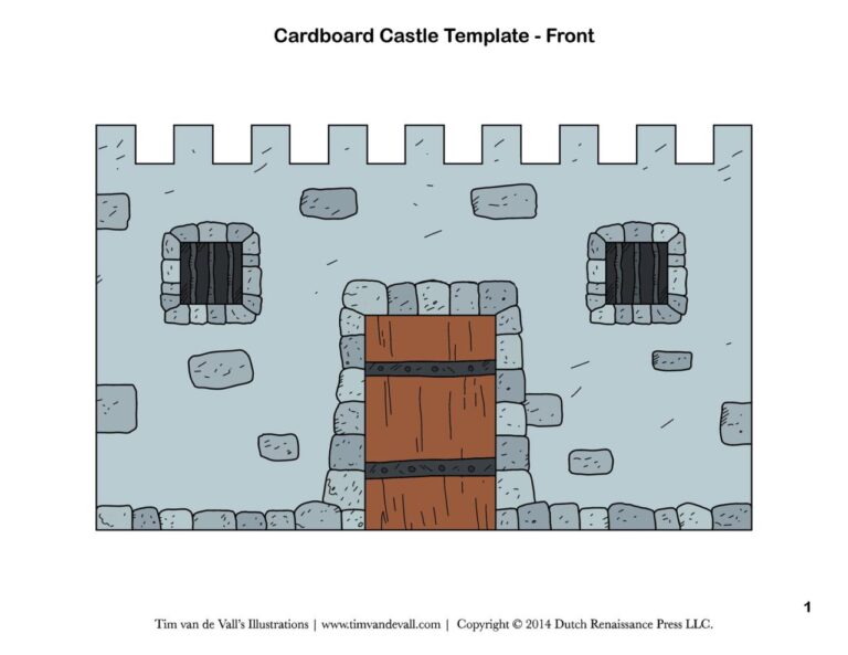 Cut Out Castle Template Printable - Printable Templates Free