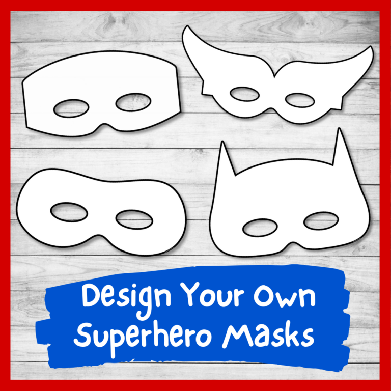 Actual Size Printable Superhero Mask Template – Printable Templates Free
