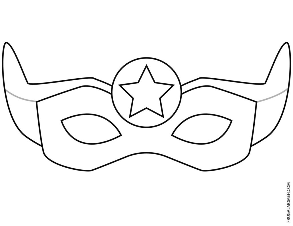 Actual Size Printable Superhero Mask Template - Printable Templates Free