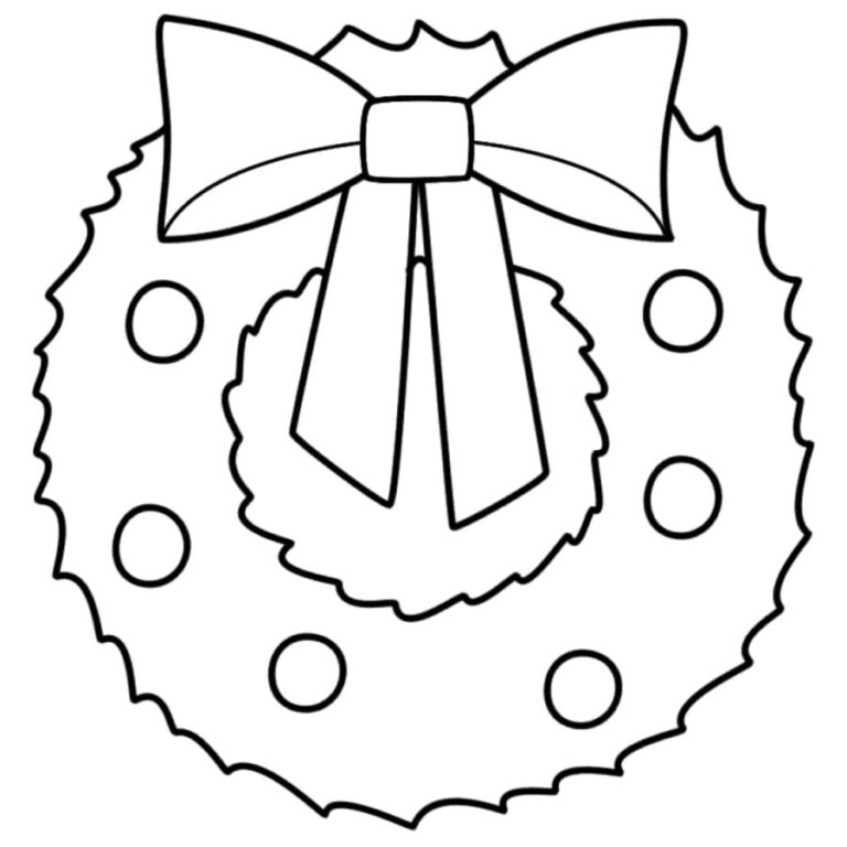 Free Printable Christmas Wreath Template - Printable Templates Free
