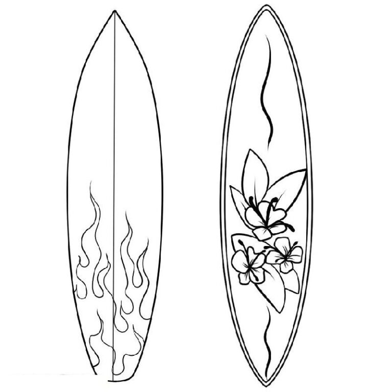 Free Printable Surfboard Template Printable – Printable Templates Free