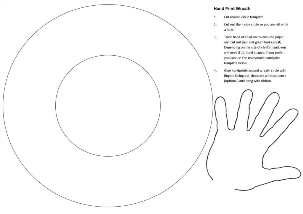 Cut Out Wreath Template Printable – Printable Templates Free