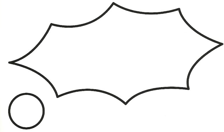 Free Printable Holly Leaf Template - Printable Templates Free