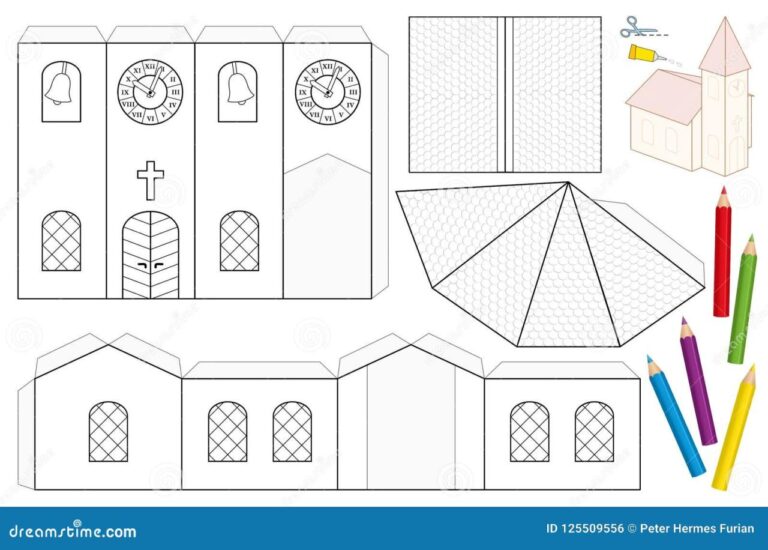 Free Printable Paper Church Template – Printable Templates Free