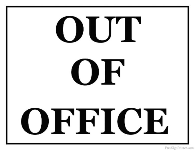 Free Printable Office Door Signs Templates – Printable Templates Free