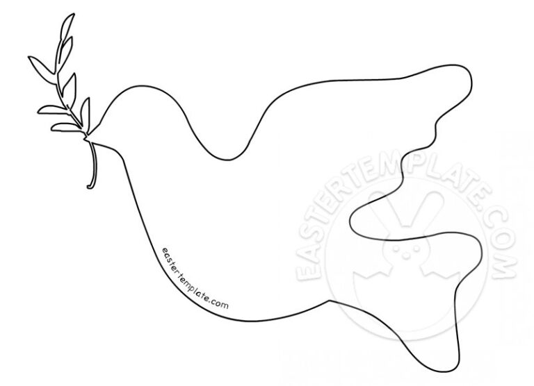Free Printable Peace Dove Template – Printable Templates Free