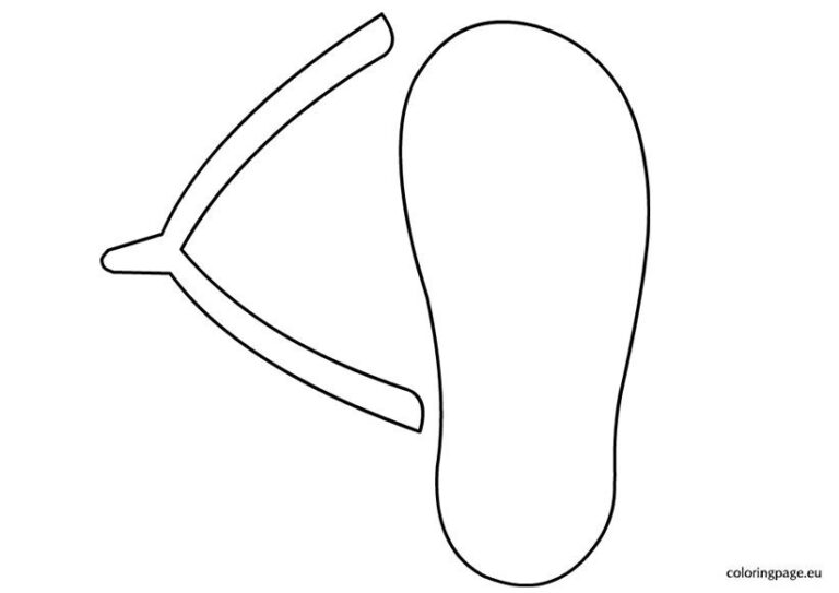 Free Printable Flip Flop Template Printable – Printable Templates Free