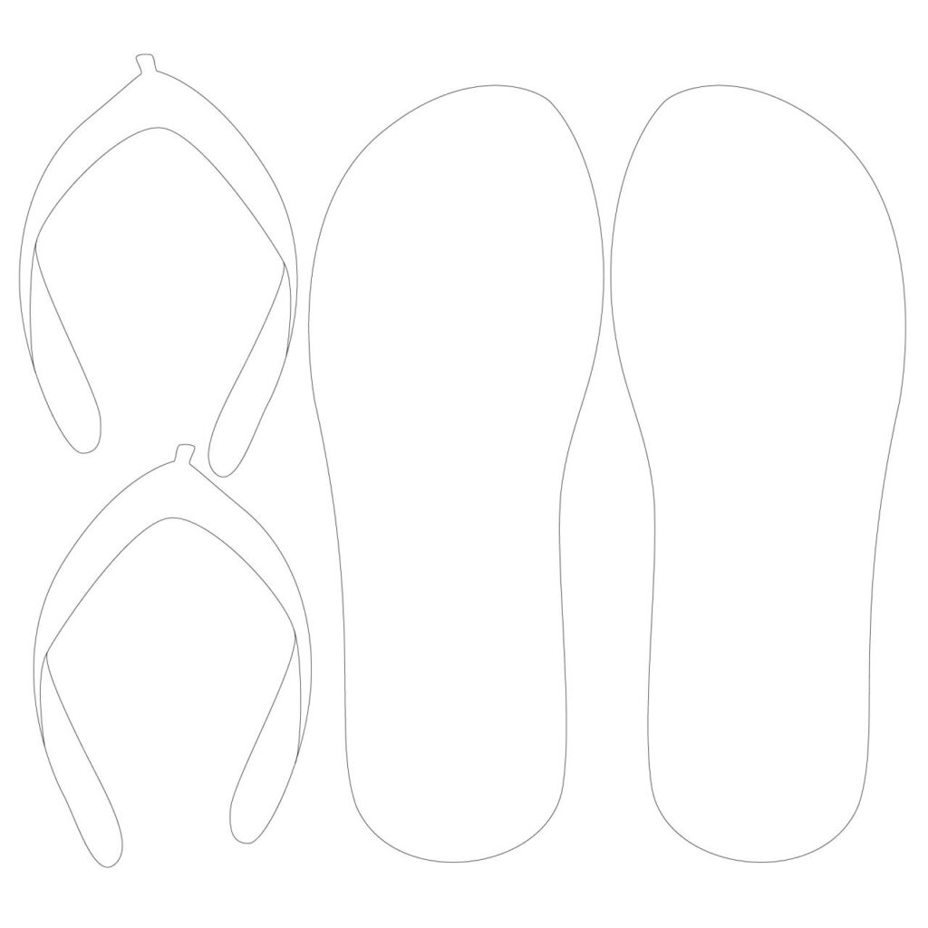 Free Printable Flip Flop Template Printable – Printable Templates Free