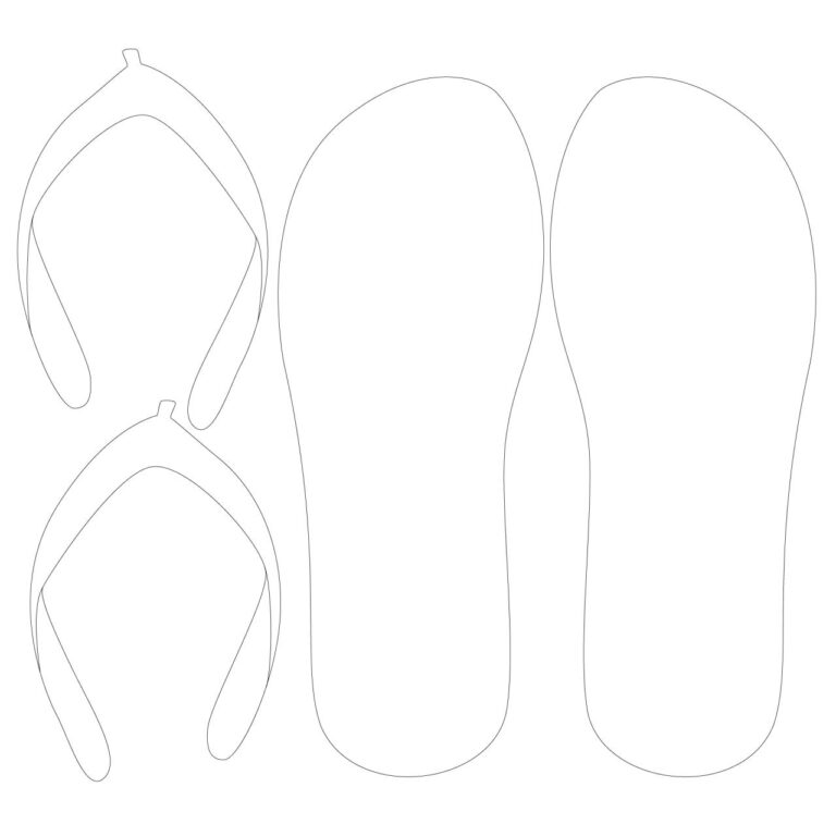 Free Printable Flip Flop Template Printable – Printable Templates Free