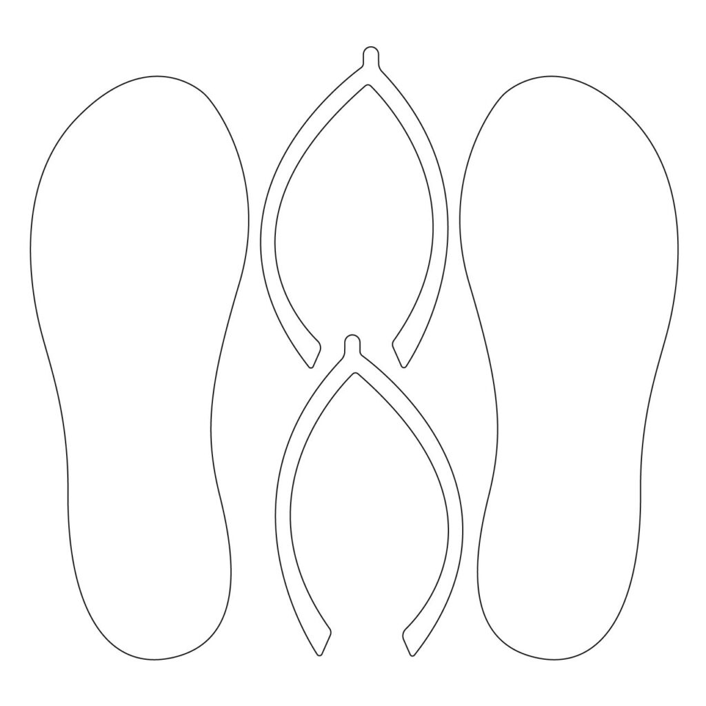 Free Printable Flip Flop Template Printable – Printable Templates Free