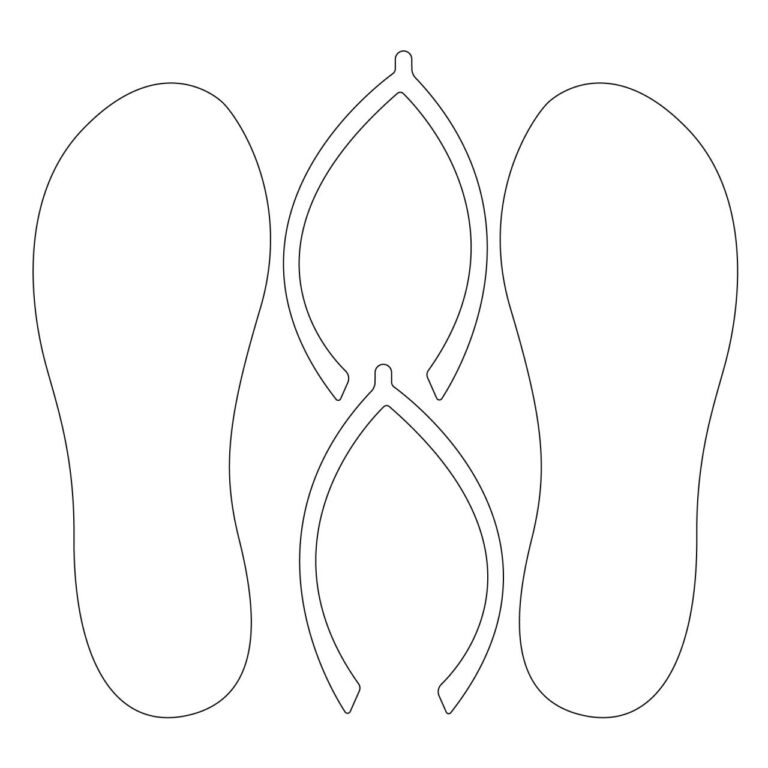 Free Printable Flip Flop Template Printable – Printable Templates Free