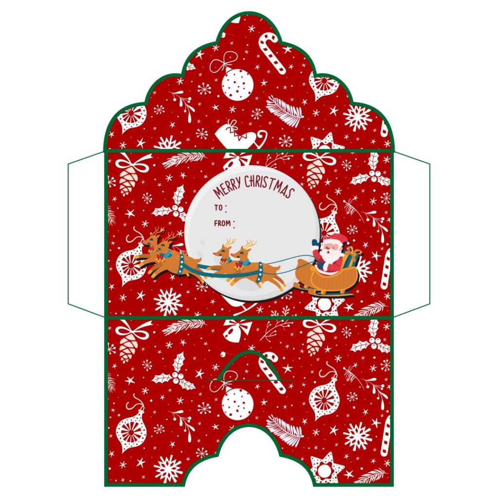 Free Printable Christmas Gift Card Holder Templates – Printable ...