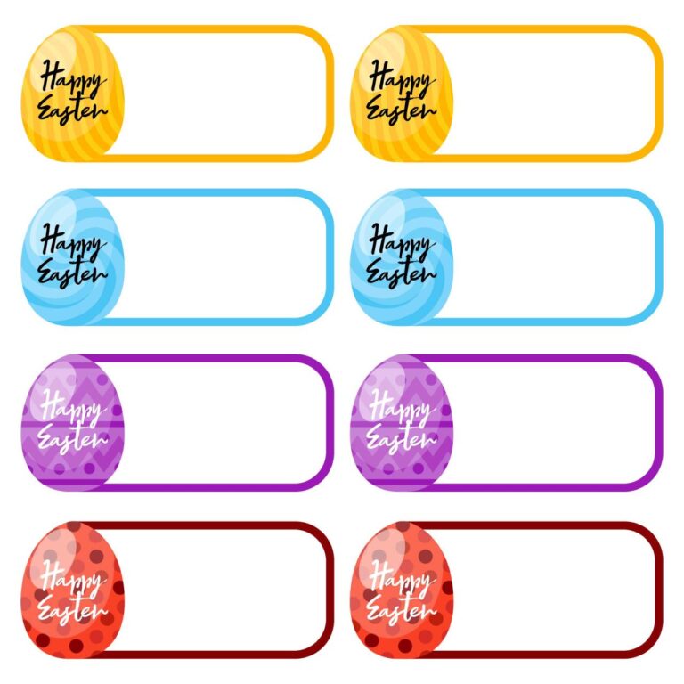 Printable Easter Name Tags Template – Printable Templates Free