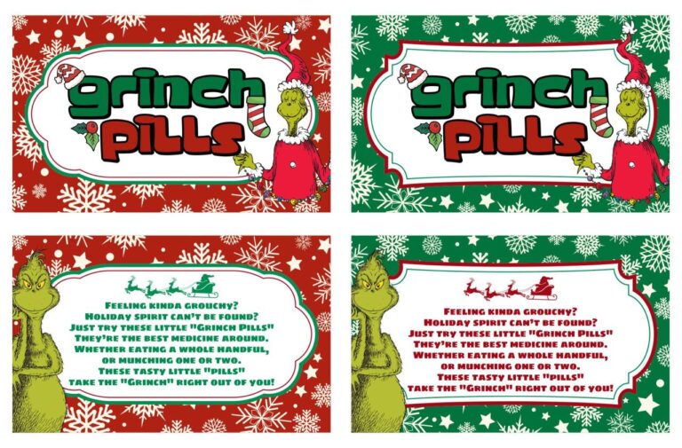 Grinch Pills Free Printable Template – Printable Templates Free
