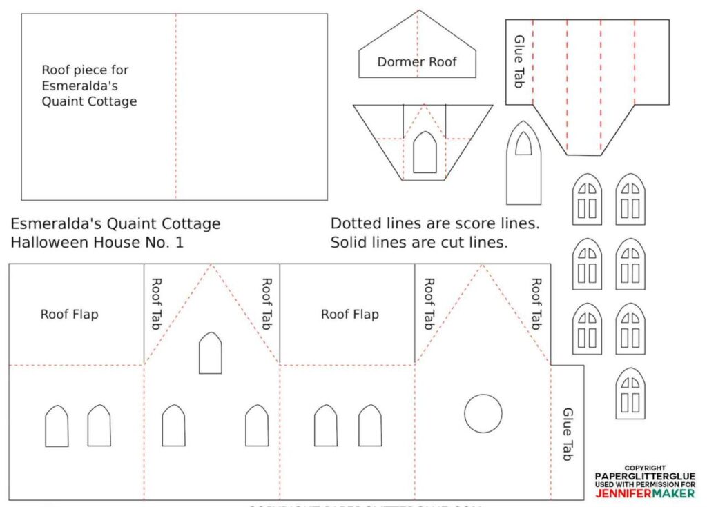 Printable 3d Haunted House Template – Printable Templates Free