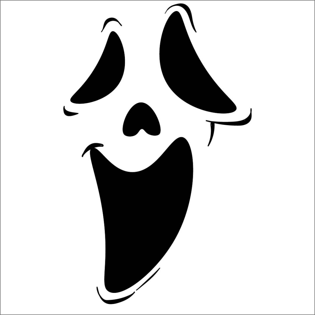 Free Printable Ghost Eyes And Mouth Template - Printable Templates Free