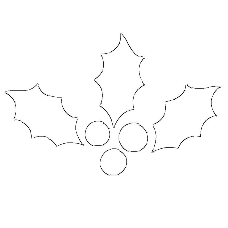 Free Printable Holly Leaf Template - Printable Templates Free