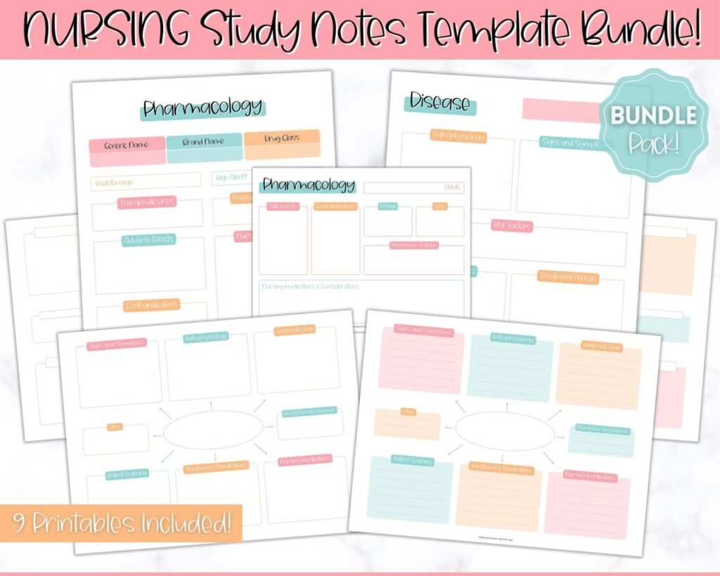Free Printable Nursing Study Template - Printable Templates Free