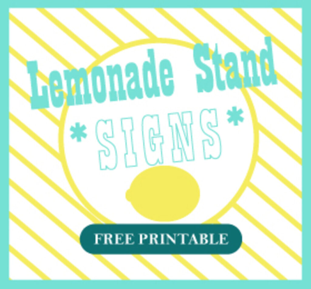 Free Printable Lemonade Stand Sign Template - Printable Templates Free