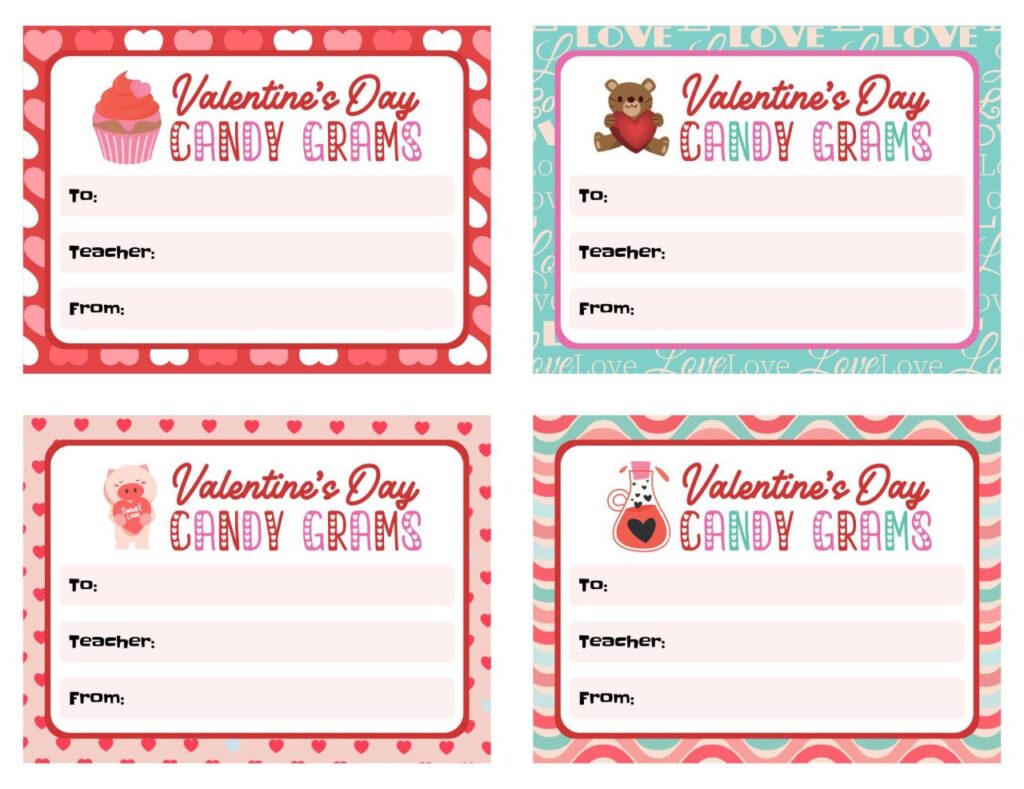 Free Printable Valentine Candy Gram Template - Printable Templates Free