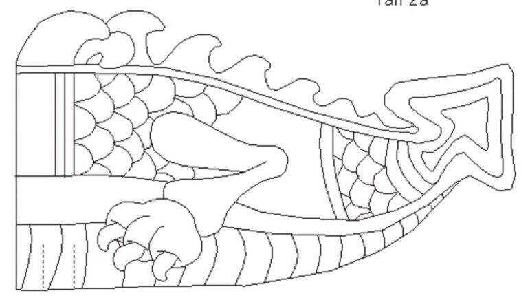 Printable Dragon Head And Tail Template - Printable Templates Free